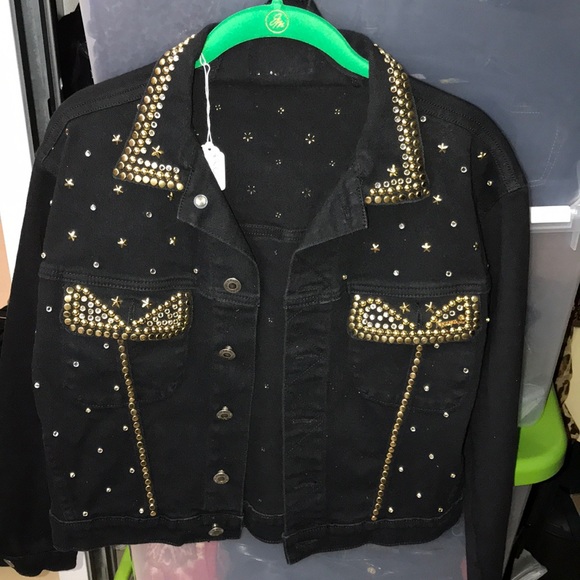 Kippys | Jackets & Coats | Sequin Denim Jacket | Poshmark
